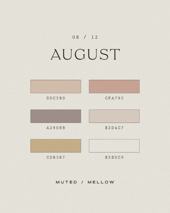 What if Months were Trendy Color Palettes? - amarielael.com